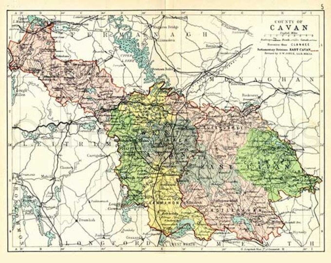 1778 Taylor & Skinner Antique Ireland Road Map 57/58 Oldcastle Mount ...