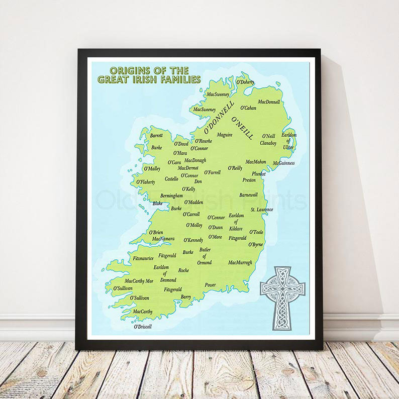 Irish Family Surnames Origin Map Of Ireland With Irish Family Names irish-family-surnames-origin-map-of-ireland-with-irish-family-names