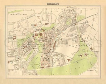 Old Map Harrogate - Etsy UK