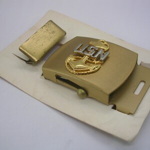 United States Navy Officer Belt Buckle Vintage Original USN Brass New ...