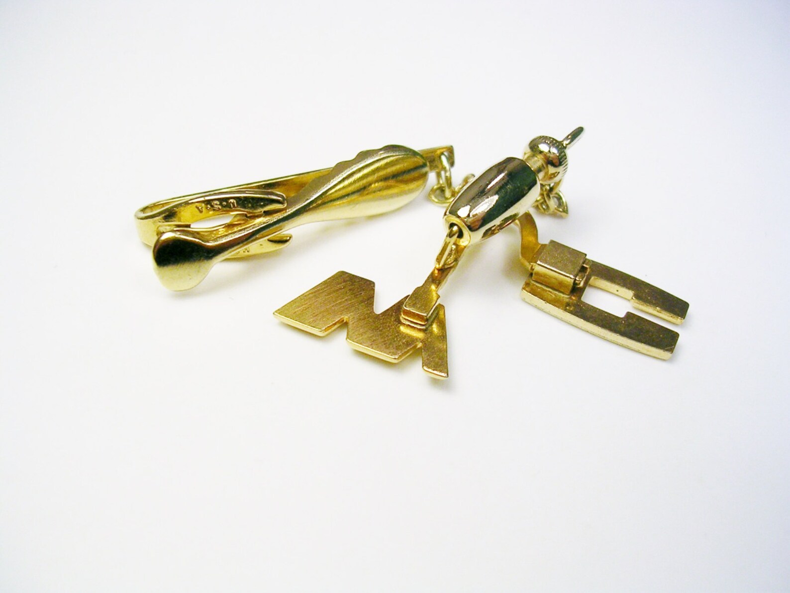 Vintage HICKOK Monogram Tie Pin Initial WC Tie Tack Necktie - Etsy