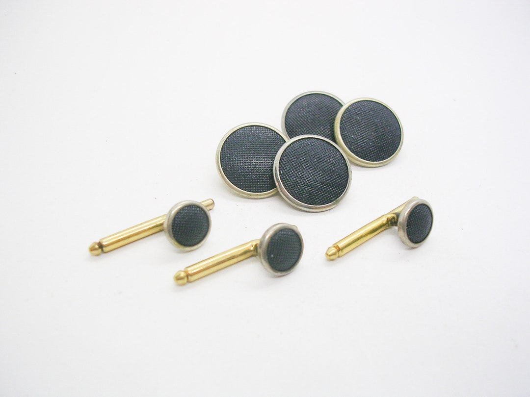 Vintage Cufflinks Vest Buttons Set Double Sided Cuff Links Tuxedo ...