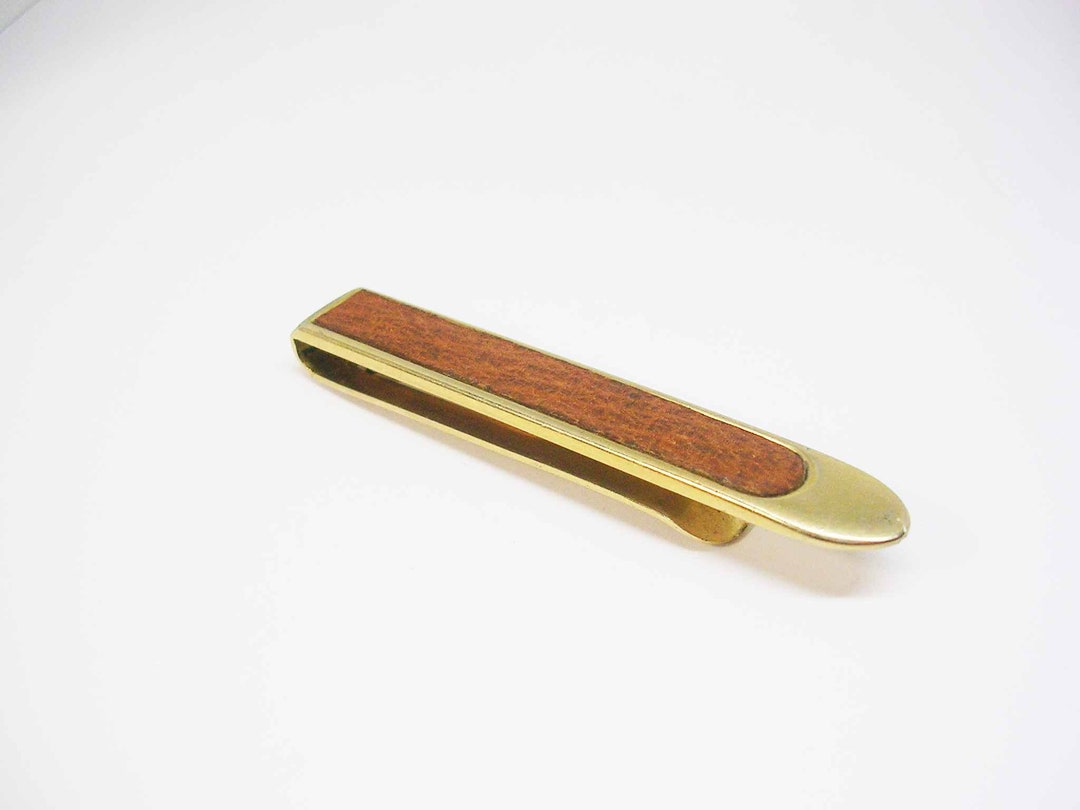 Vintage Tie Bar Genuine Leather Mid Century Swank Formal Men Jewelry ...