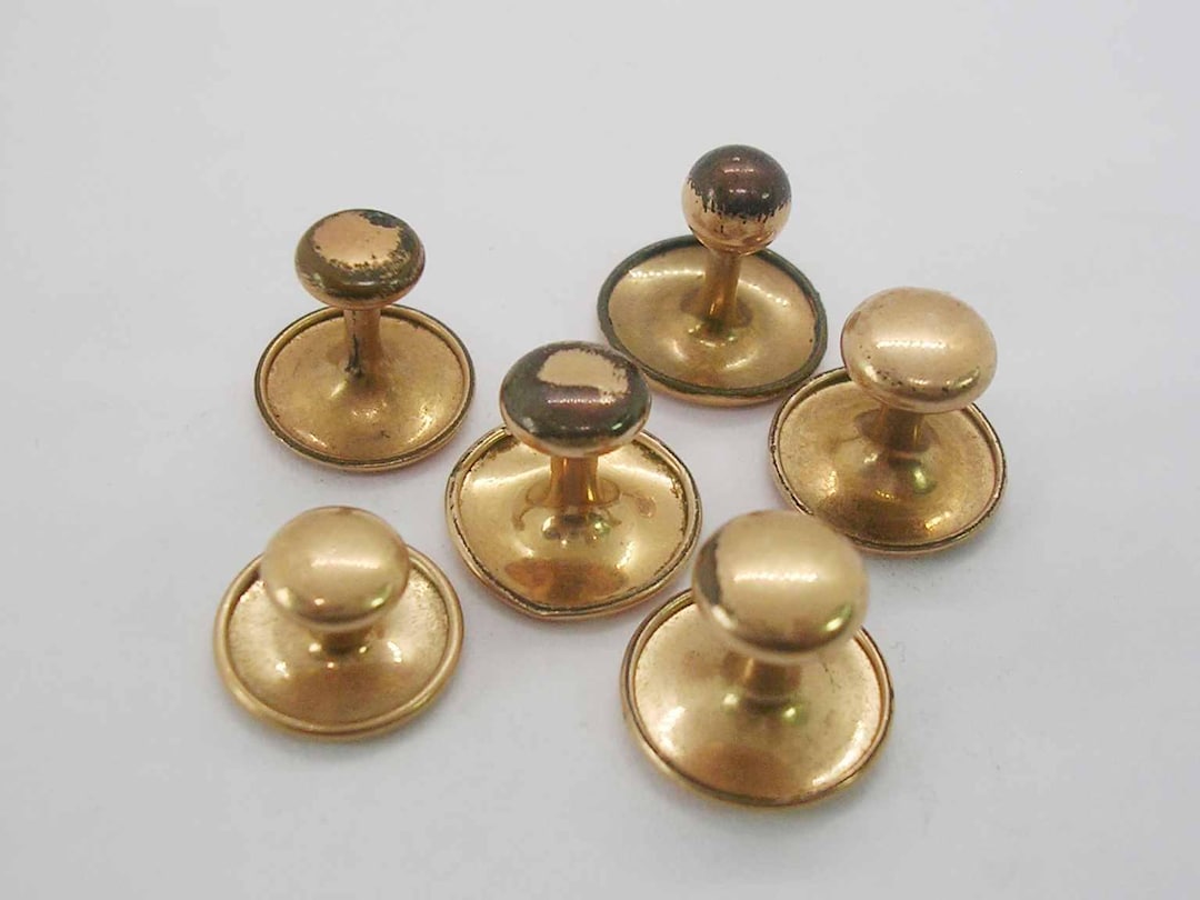 Antique Collar Buttons Cleric Studs KREMENTZ Gold Plate Lot of 6 Shirt Accessory - Etsy