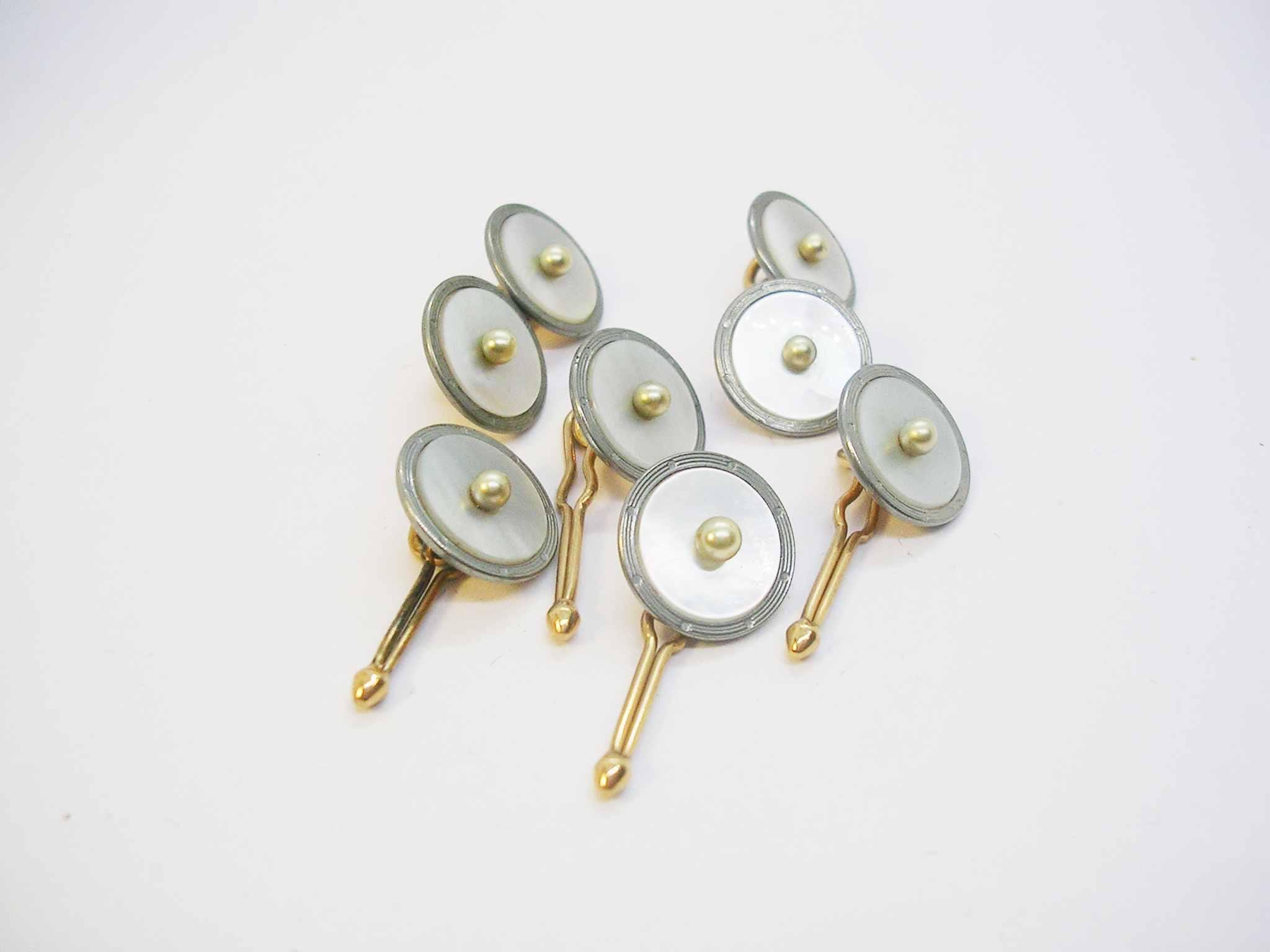 Antique Cuff Links Tuxedo Studs Waistcoat Button Set Art Antique Cuff Links Tuxedo Studs Waistcoat Button Set Art
