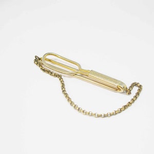 Vintage Swank Tie Clip With Chain Classic Men's Suit Accessory Formal ...