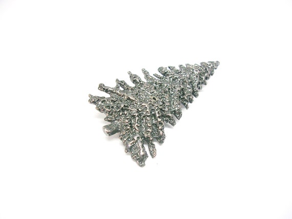 Sterling Silver Christmas Tree Brooch Pin signed 925 … - Gem