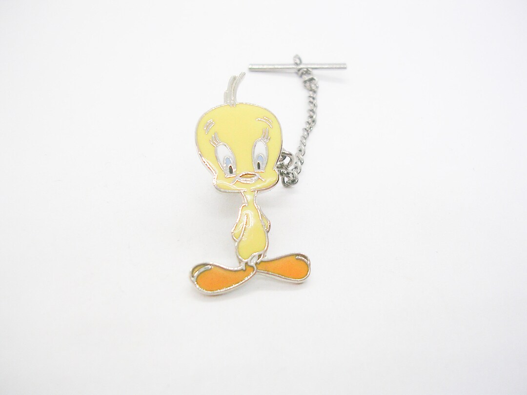 Tweety Bird Tie Tack Warner Bros Comic Figure Tie Pin Formal Wear Men ...