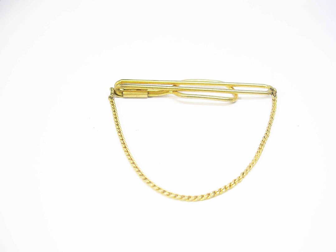 Tie Chain Simple Gold Tone Vintage Swank Men Formal Suit Wedding ...