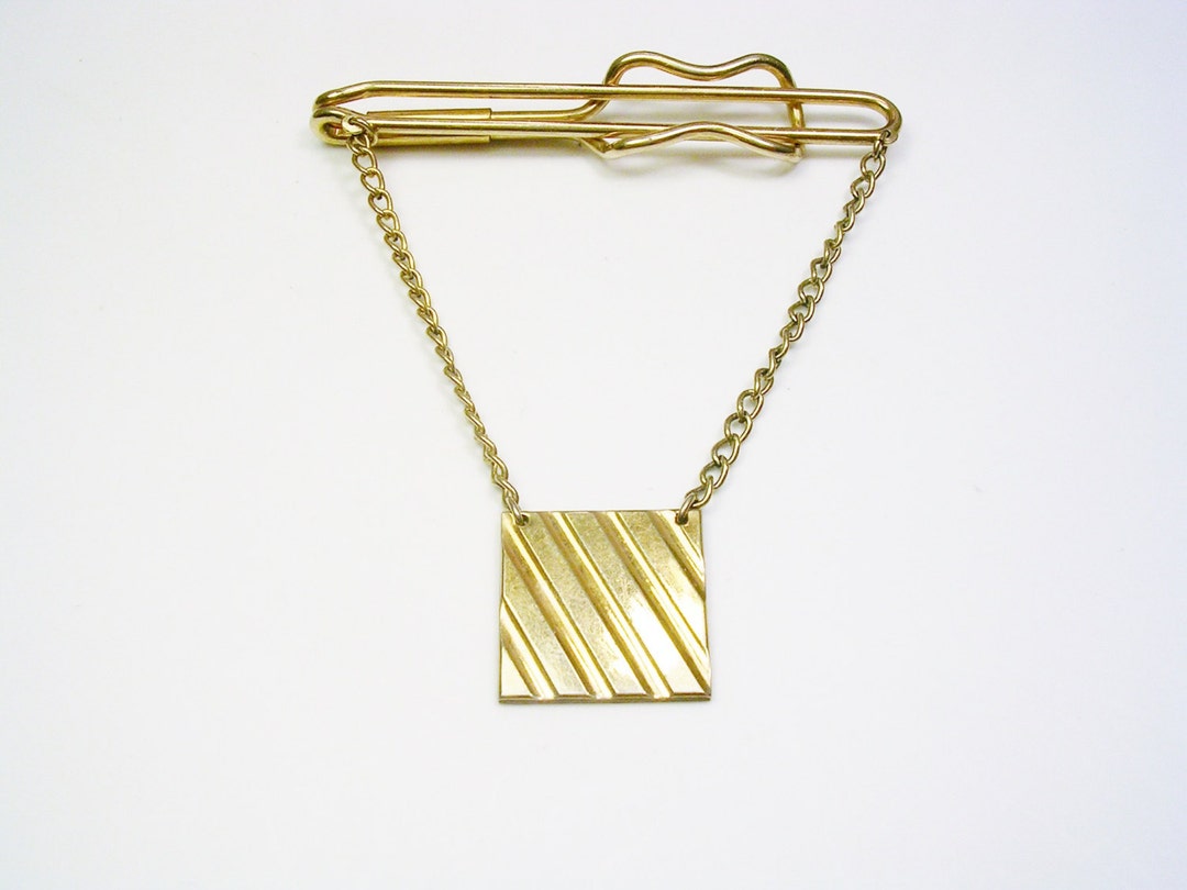 Vintage TIE CHAIN Hadley USA Tie Clip With Chain and Guard Tie ...