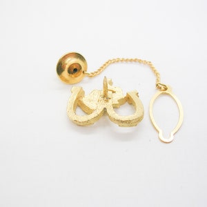 Vintage Elephant Tie Tack Animal Tie Pin With Chain Necktie Accessory ...