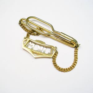Initial Tie Chain Letters JKM Tie Clip With Chain and Guard Monogram ...