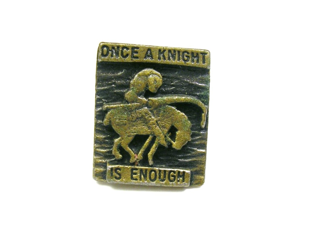 Vintage Knight Tie Clip: Brass Finish, Formal Wear - Etsy