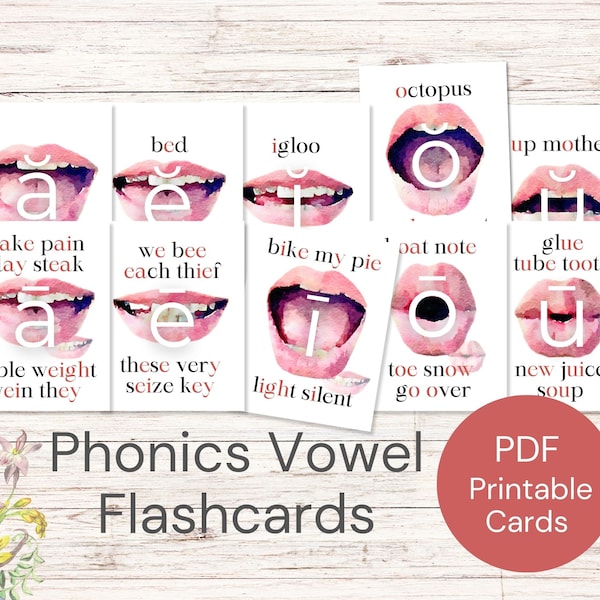 Phonics Flashcard Mouth - Etsy