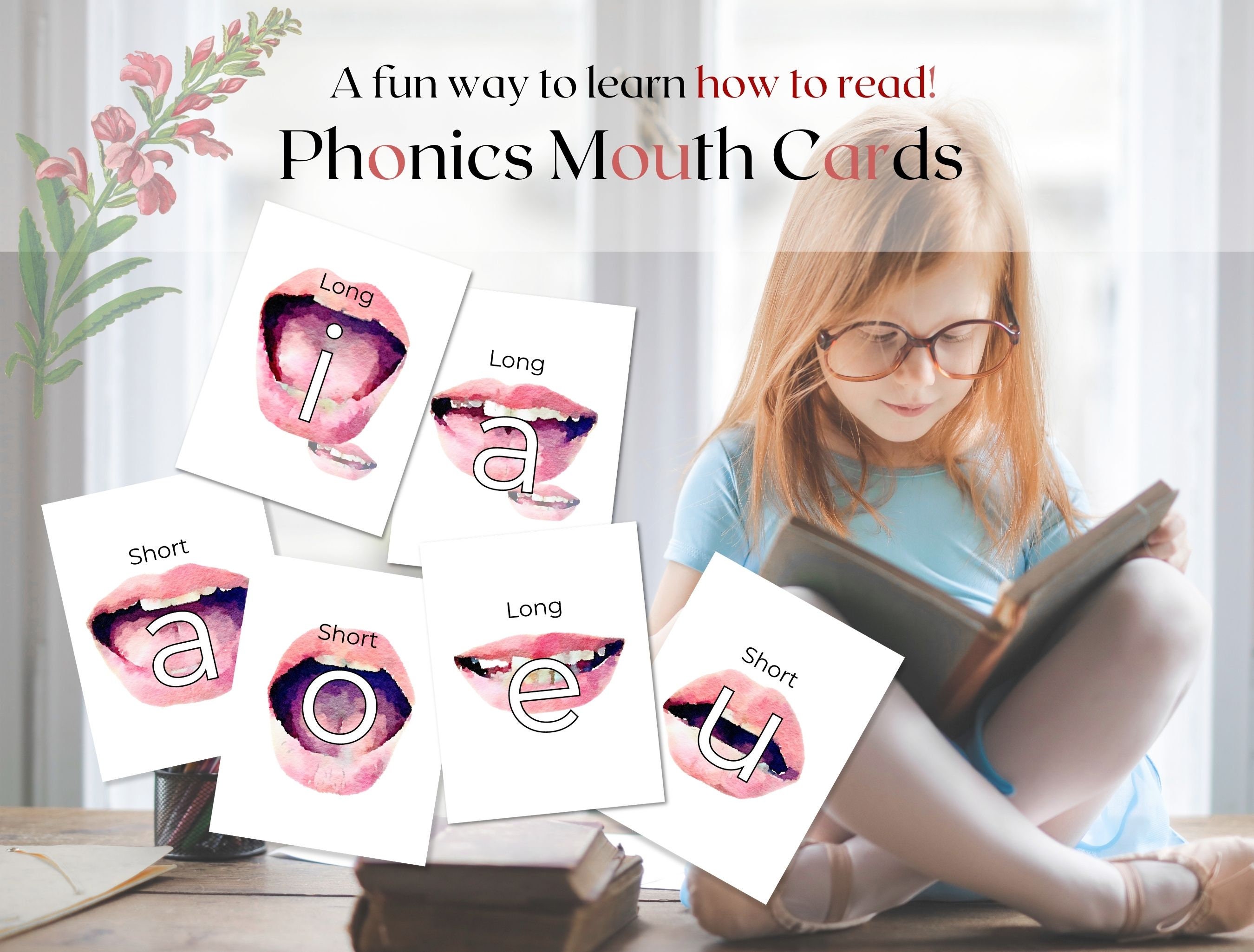 Phonics Vowel Flashcard Speech Sound Wall Printable Flashcard Mouth ...
