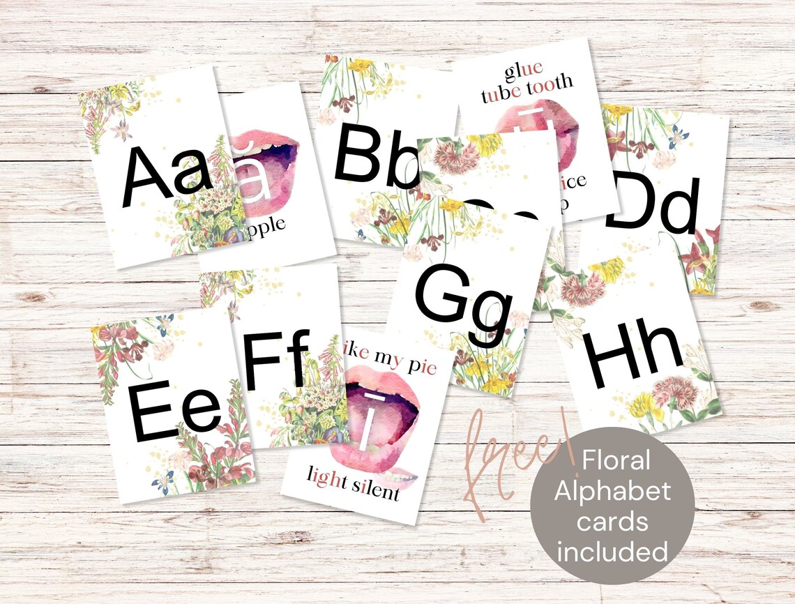 Phonics Vowel Flashcard Speech Sound Wall Printable Mouth Picture Card ...