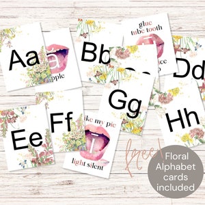 Phonics Vowel Flashcard Speech Sound Wall Printable Mouth Picture Card ...