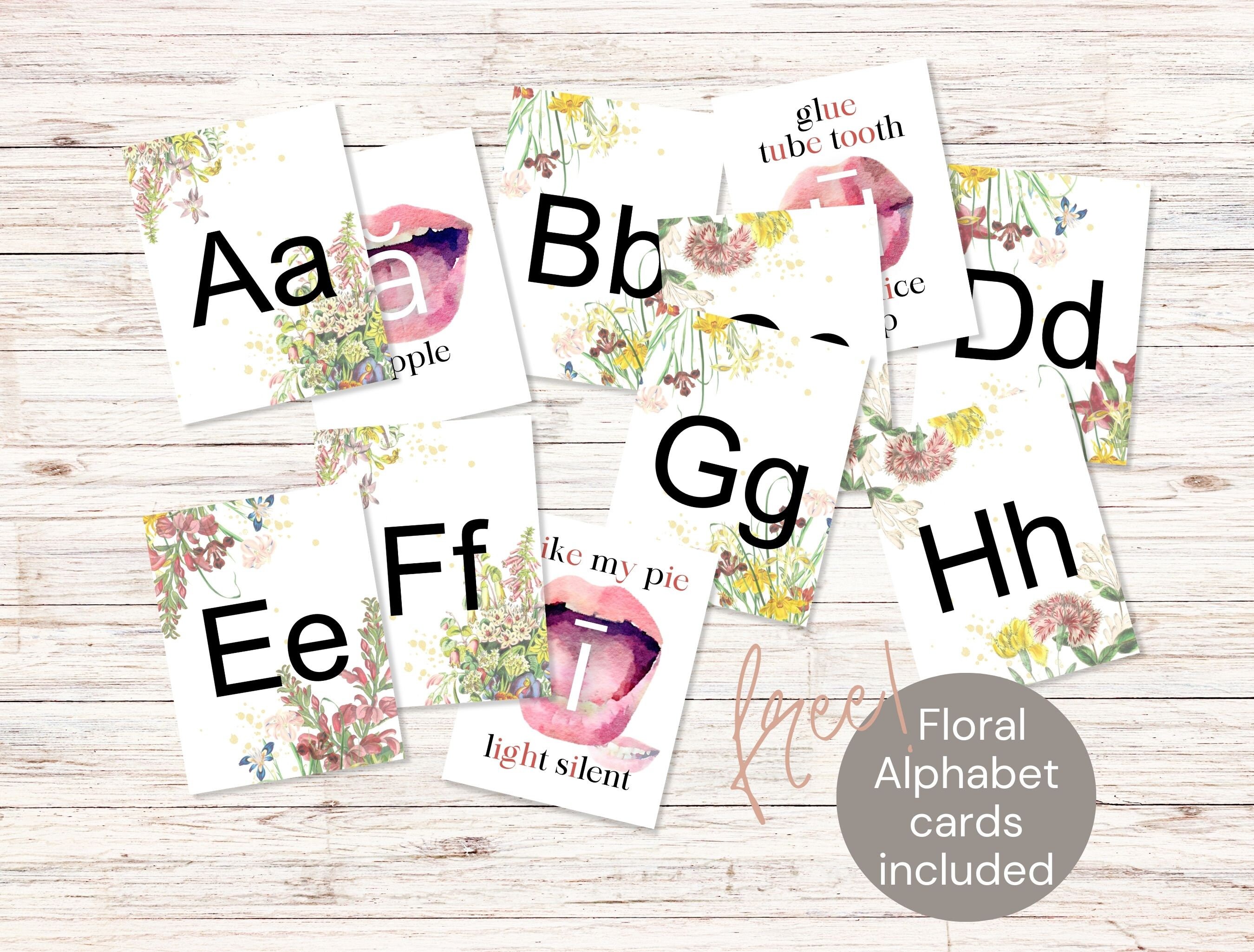 Phonics Vowel Flashcard Speech Sound Wall Printable Mouth Picture Card ...