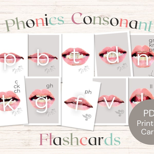 Phonics Flashcard Mouth - Etsy
