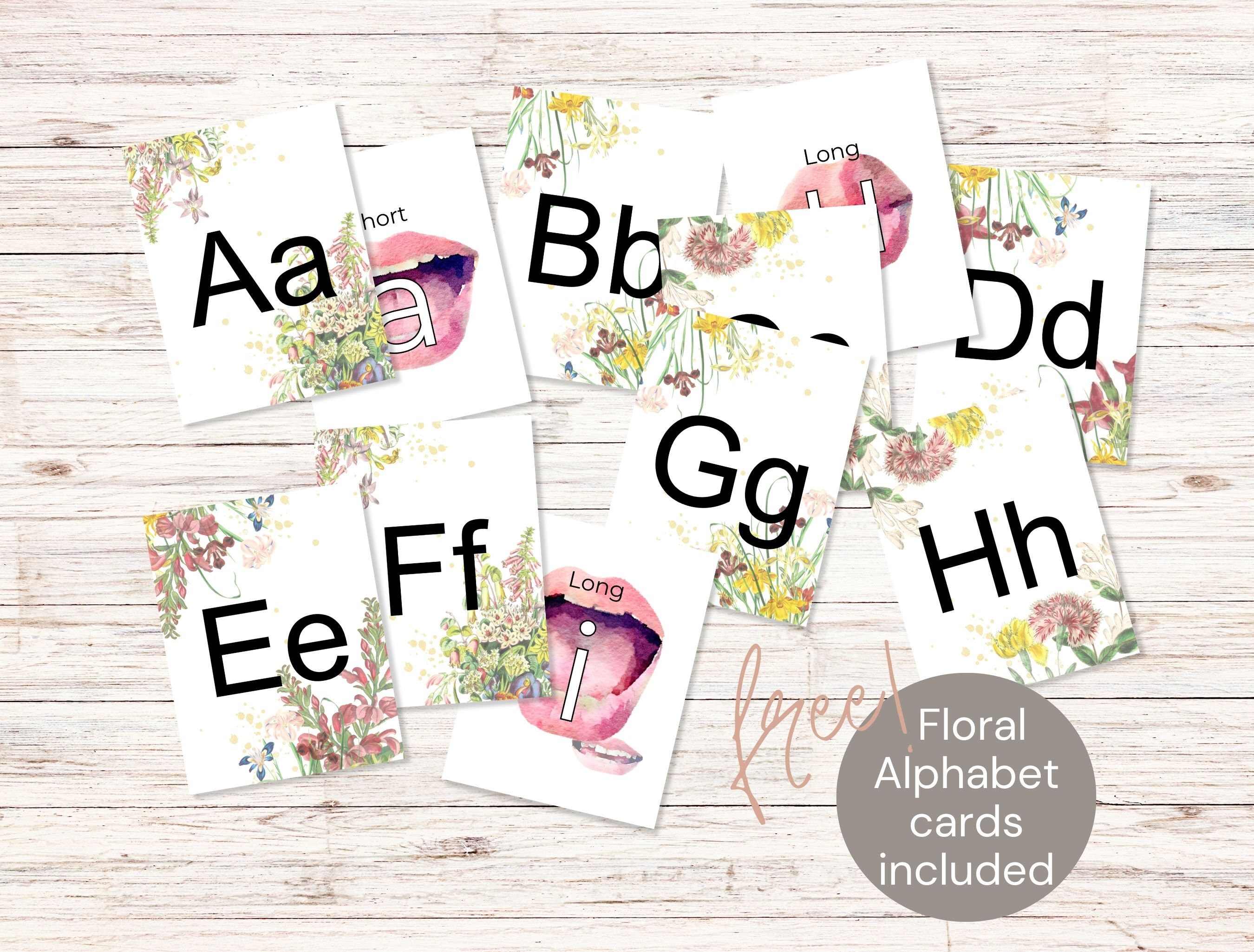 Phonics Vowel Flashcard Speech Sound Wall Printable Flashcard Mouth ...