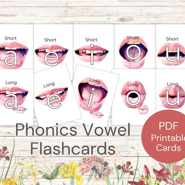 Phonics Flashcard Mouth - Etsy