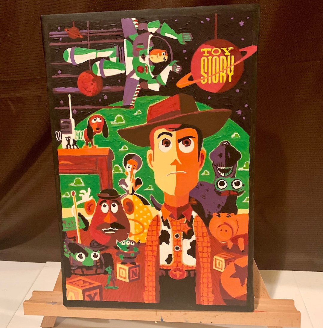 TOY STORY Hand Painted Acrylic on Canvas 12 X 17 - Etsy