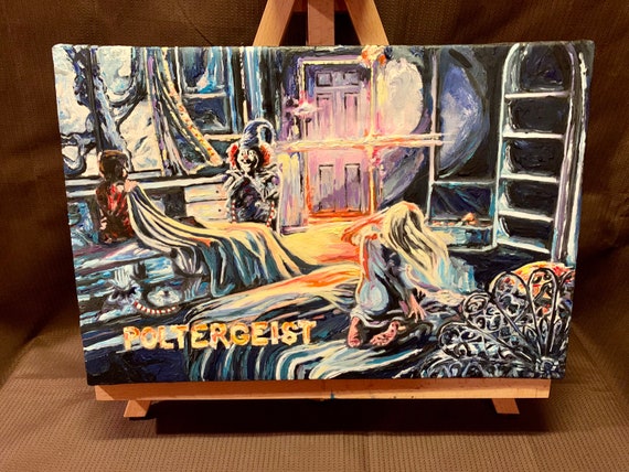 POLTERGEIST Hand Painted Acrylic on Stretched Canvas 12 X 17 - Etsy