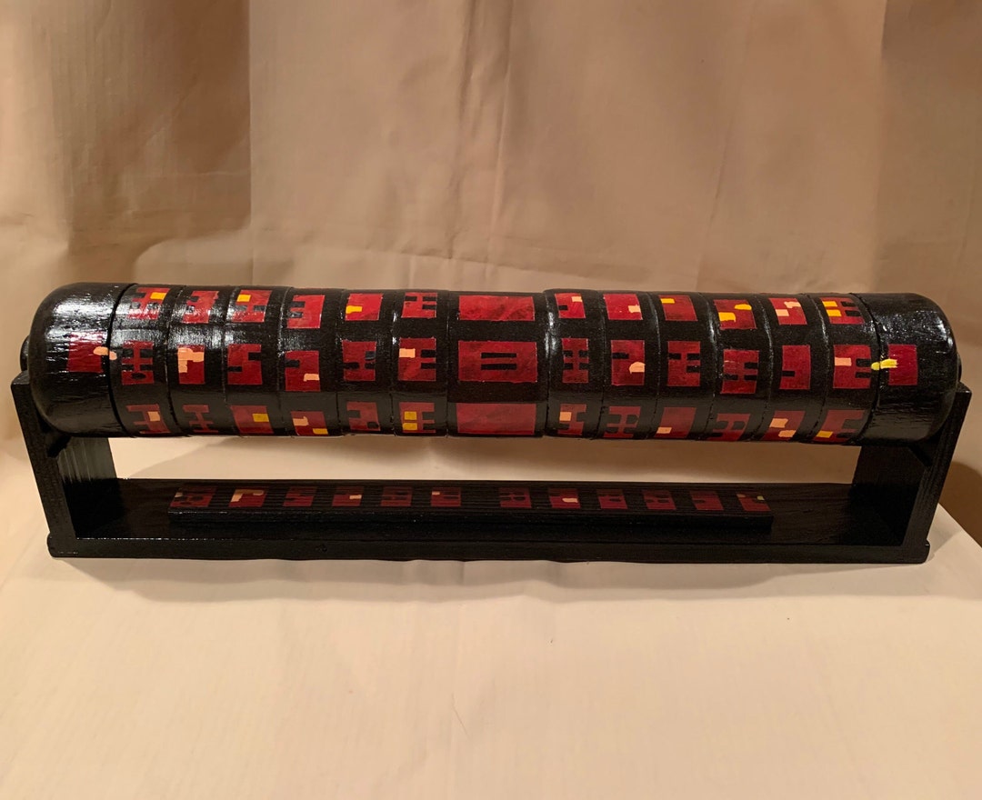 LARGE WOOD CRYPTEX Puzzle Box Dual Chamber Vault Handmade All Wood 18 X ...