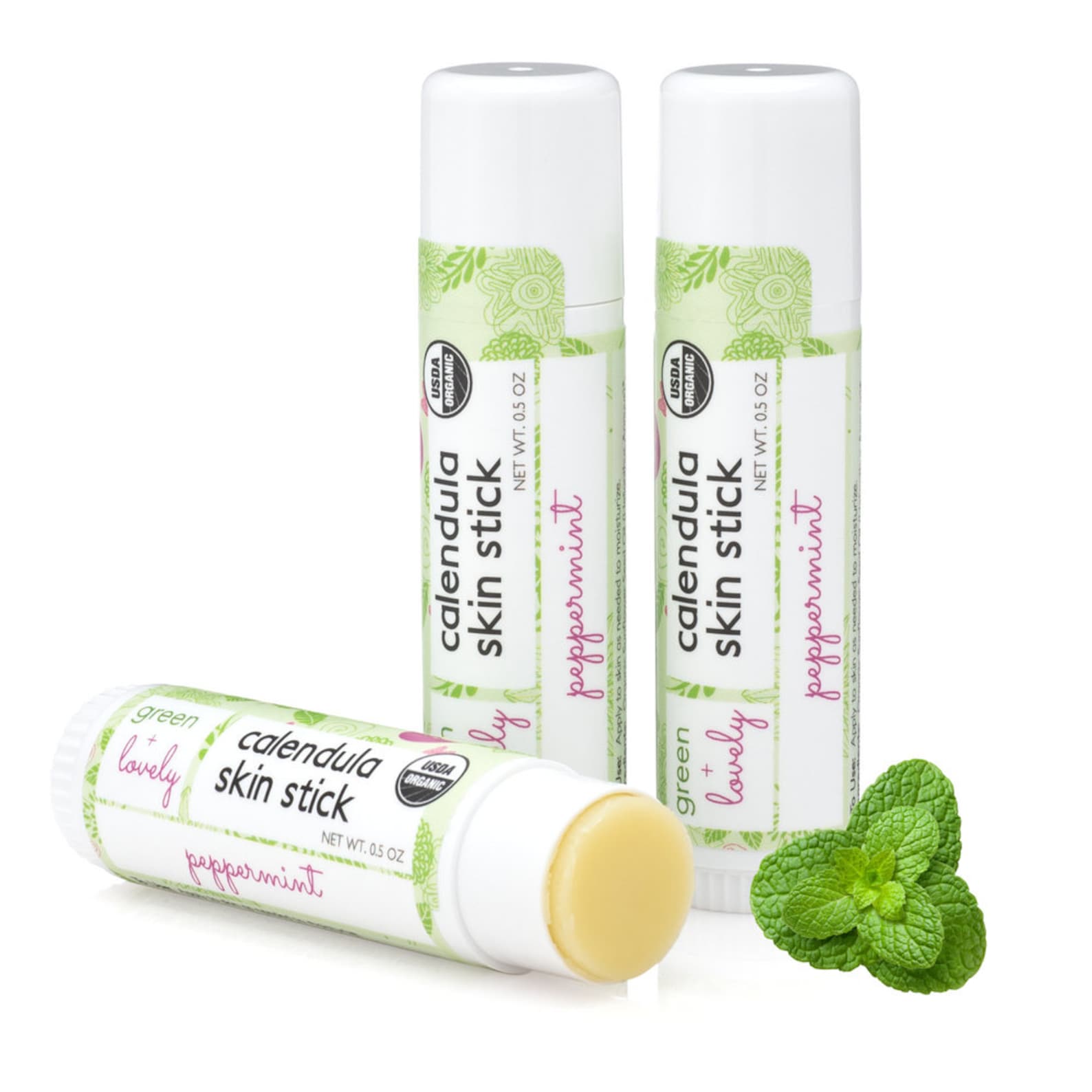 Peppermint Skin Stick - Organic Calendula Lotion Stick - Body Butter ...
