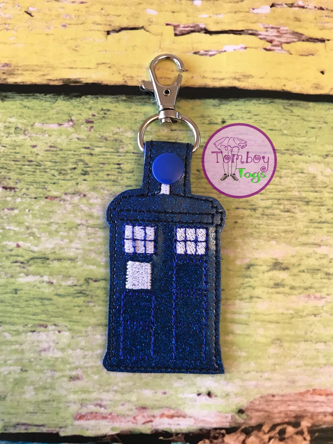 Police Box Inspired Key Chain, Bag Tag, Zipper Pull - Etsy