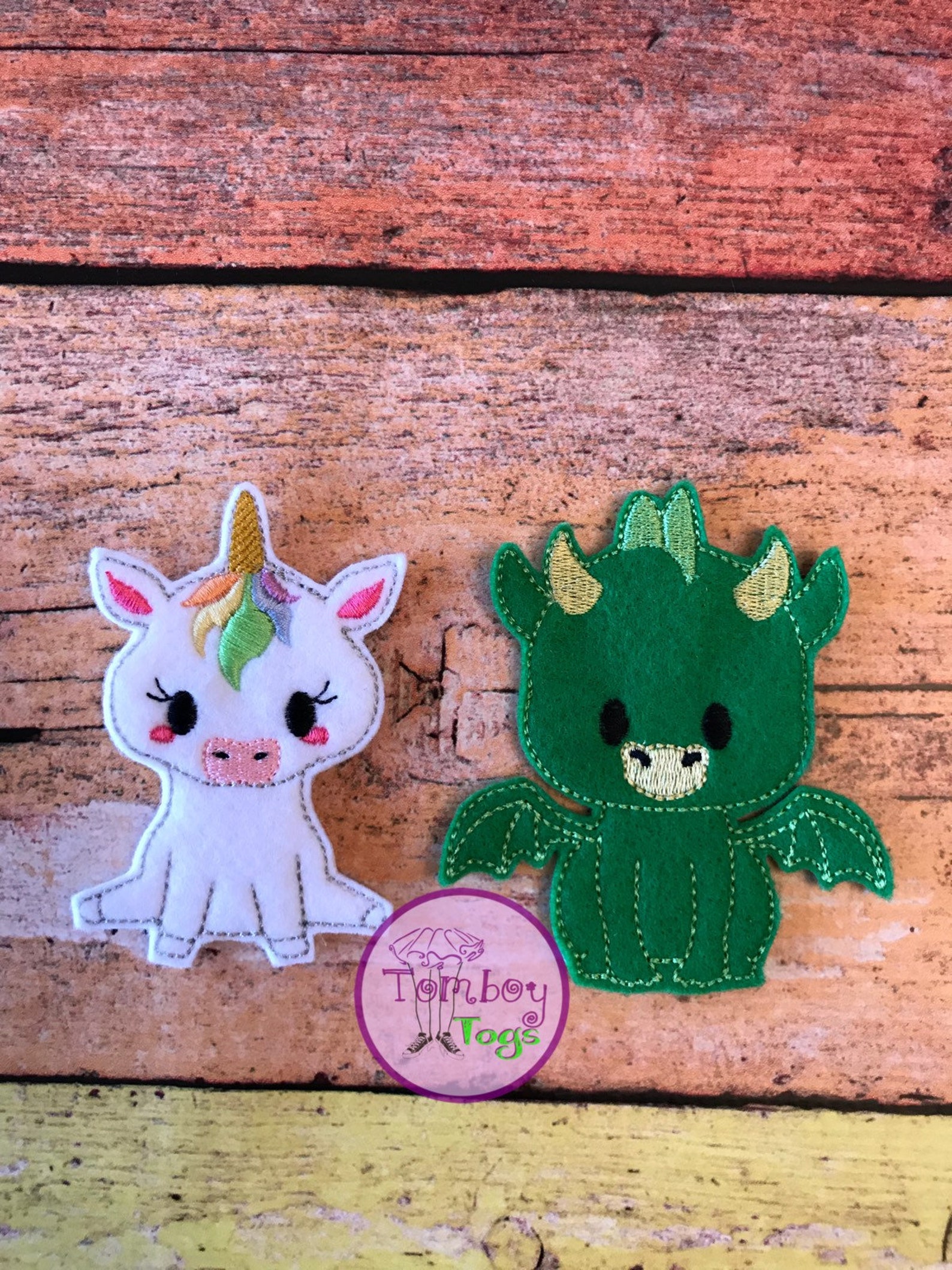 Unicorn or Dragon Finger Puppet - Etsy