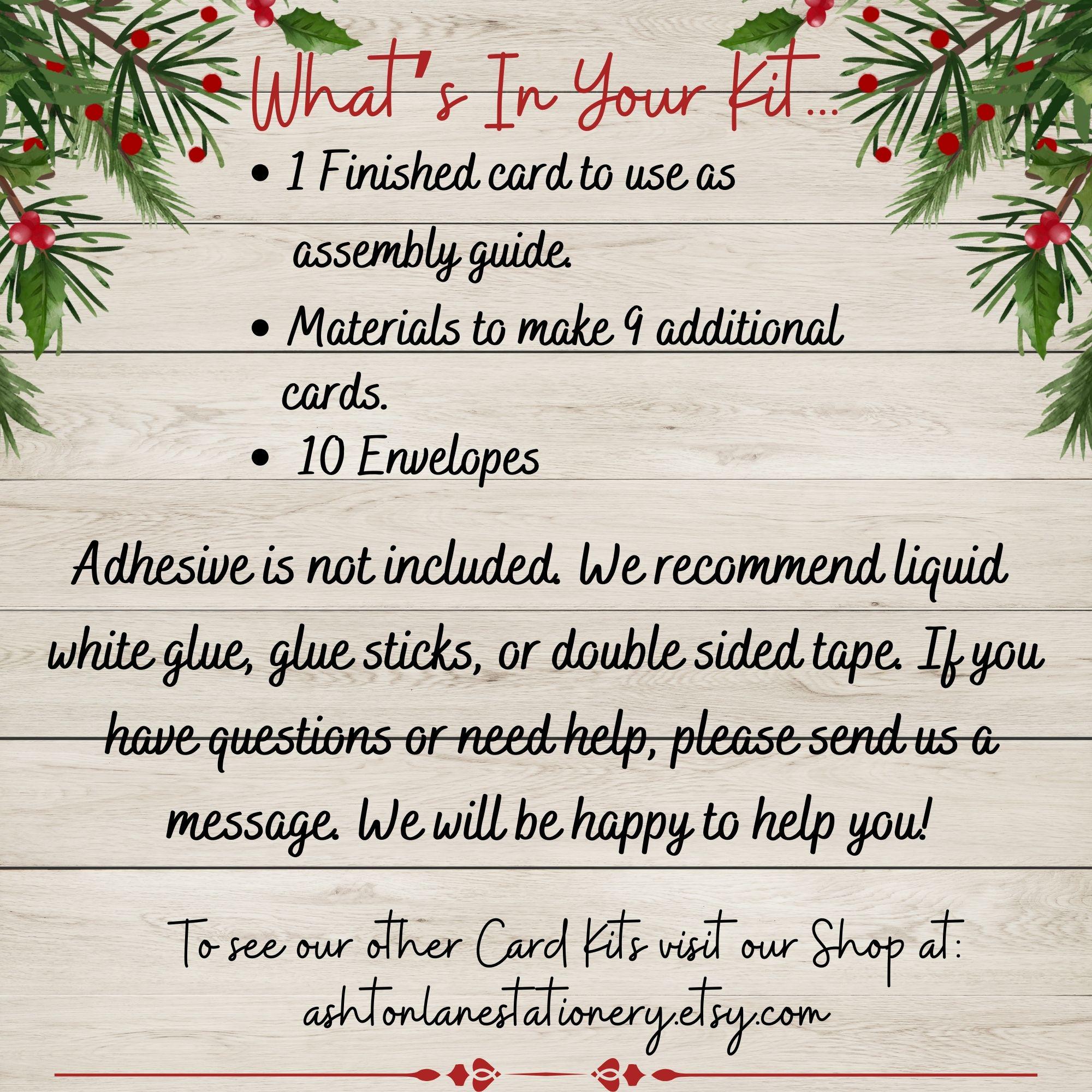 CARDS KIT, Happy Holly Days Quilt Cards, Paper Studio Christmas Cards ...