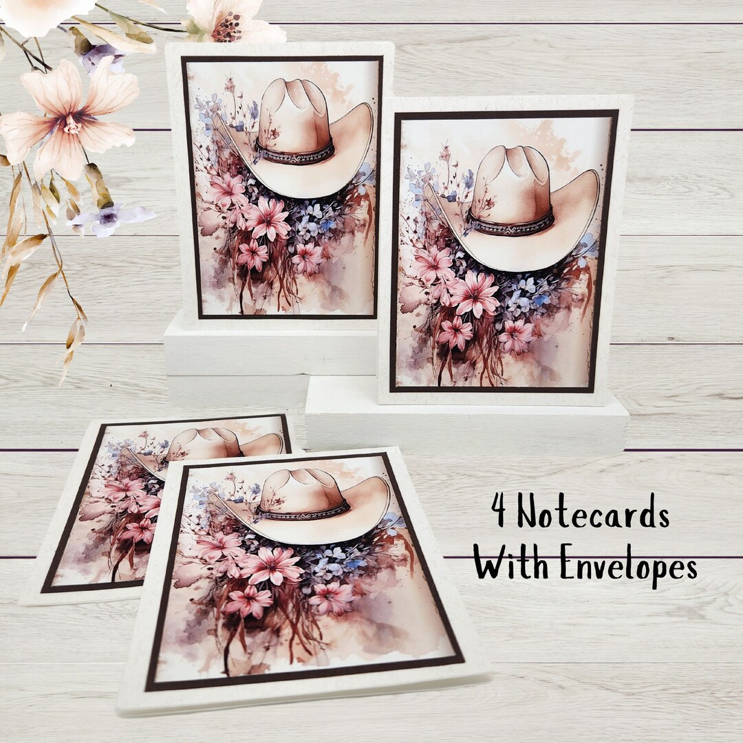 NOTECARDS, Western Notecards, Cowboy Hat Notecards, Handmade Notecards ...