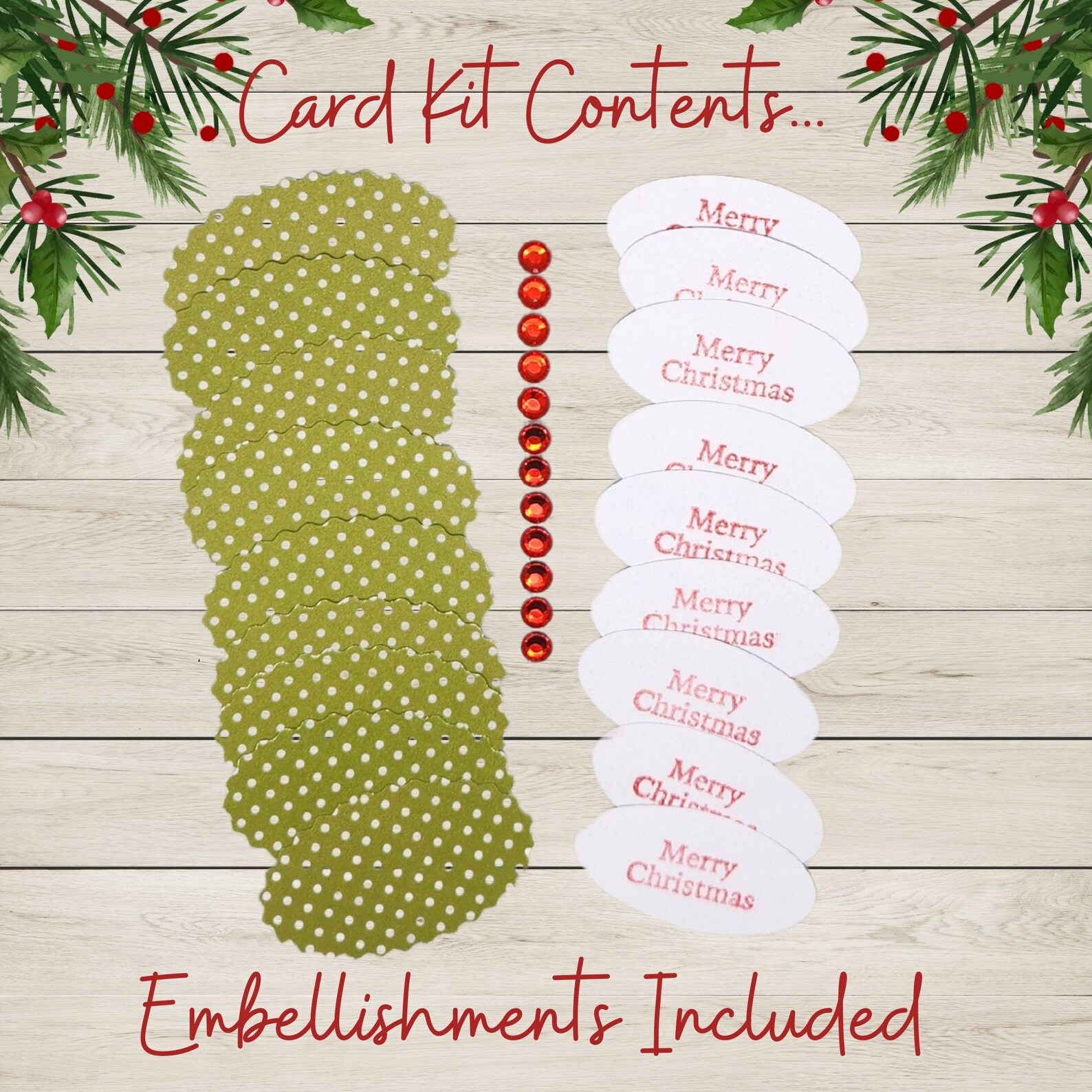 CARDS KIT, Happy Holly Days Quilt Cards, Paper Studio Christmas Cards ...