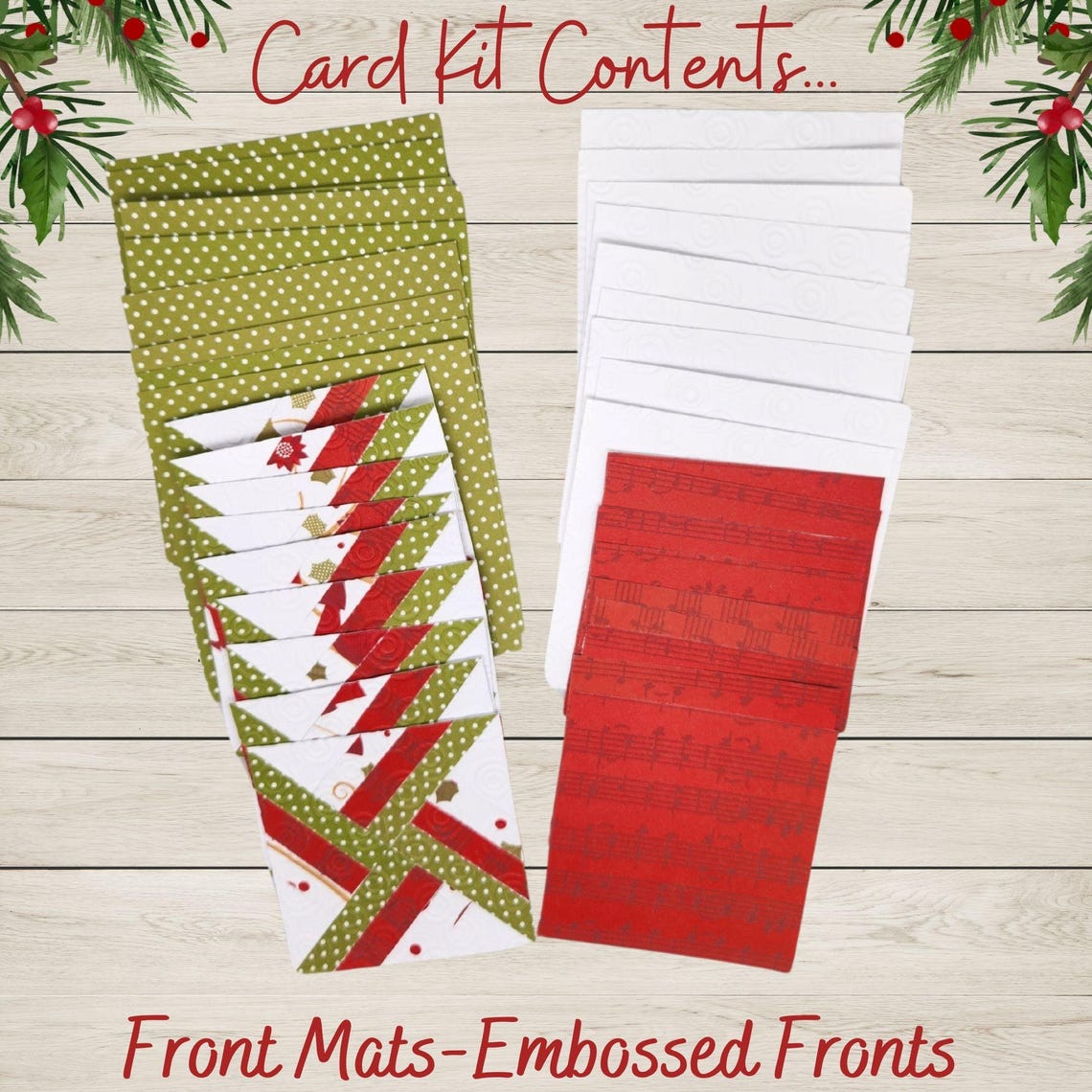 CARDS KIT, Happy Holly Days Quilt Cards, Paper Studio Christmas Cards ...