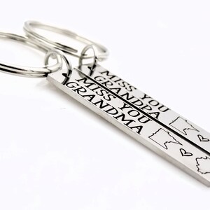 Gift for Grandparents - Long Distance Family Keychain Set - Etsy