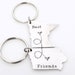 Best Friends Map Custom Long Distance Friendship State Key Chains USA ...