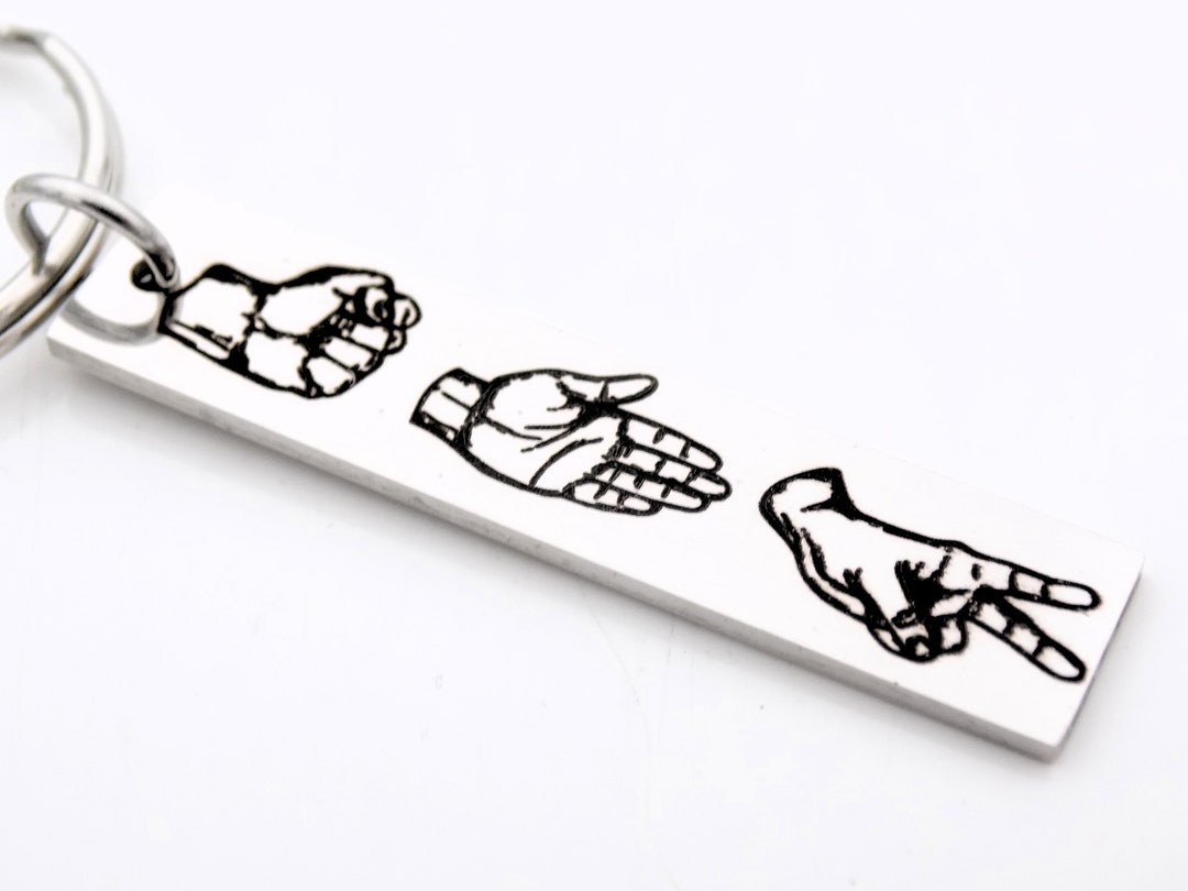 Rock Paper Scissor Laser Engraved Keychain - Etsy