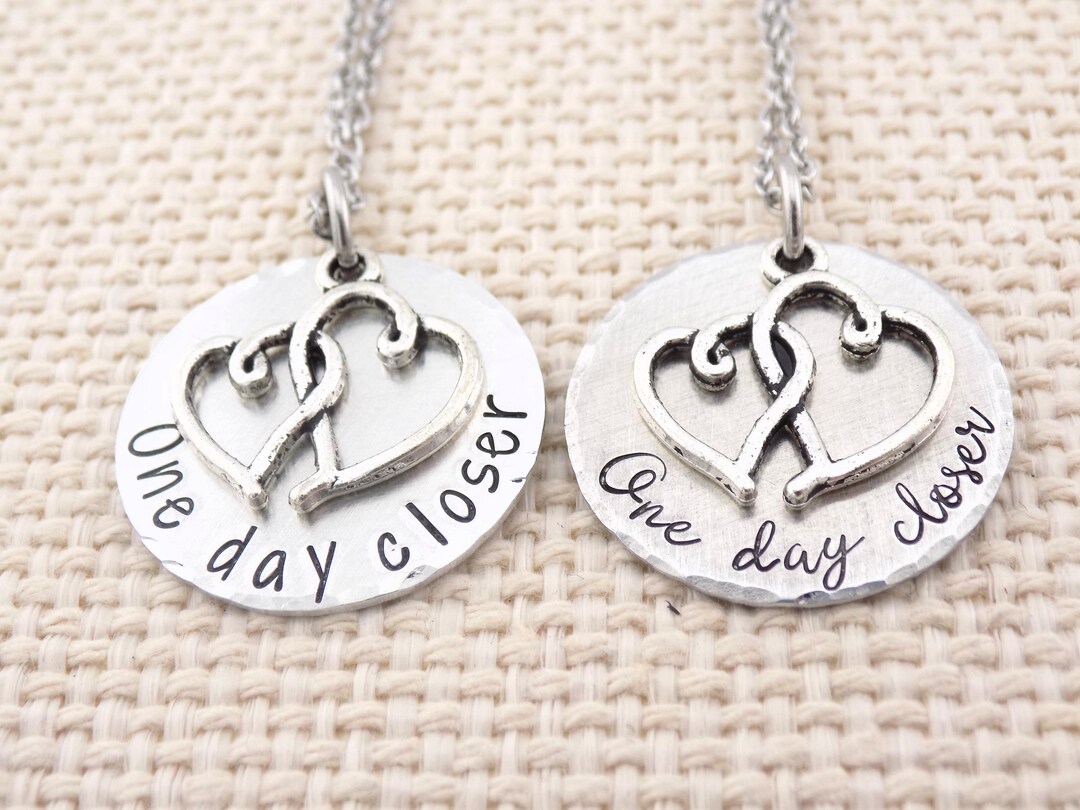 Hand Stamped Long Distance Relationship Necklace: Aluminum Charm - Etsy