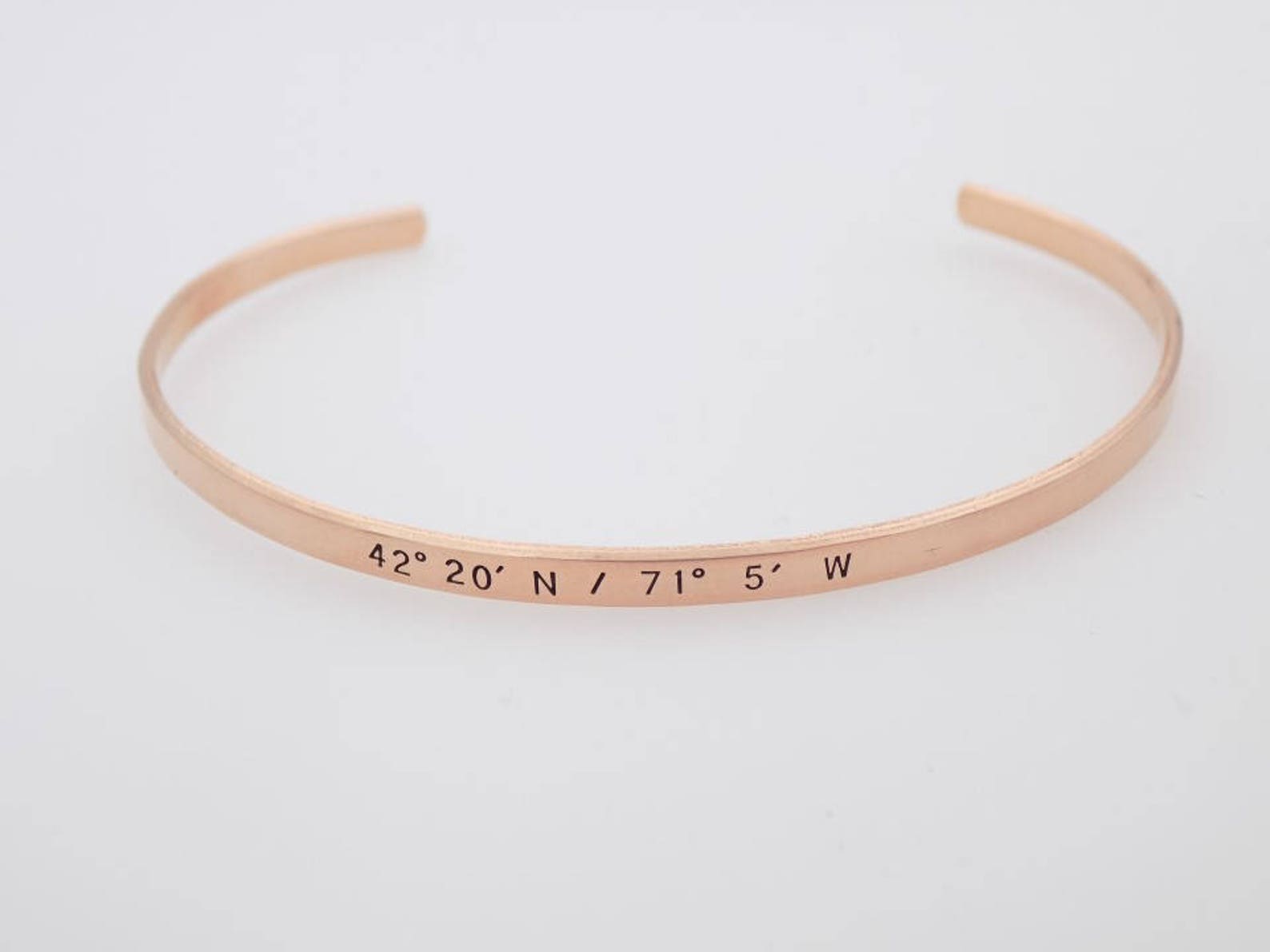 Custom Coordinate Jewelry Dainty Thin Adjustable Cuff - Etsy