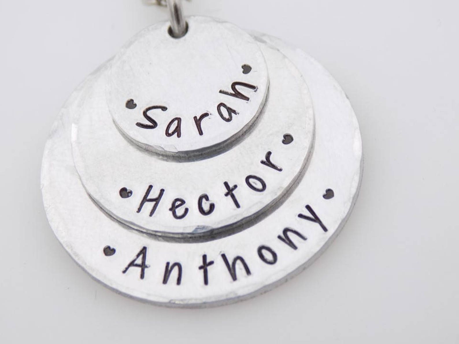 Personalized Hand Stamped Stacking Name Necklace Custom with | Etsy