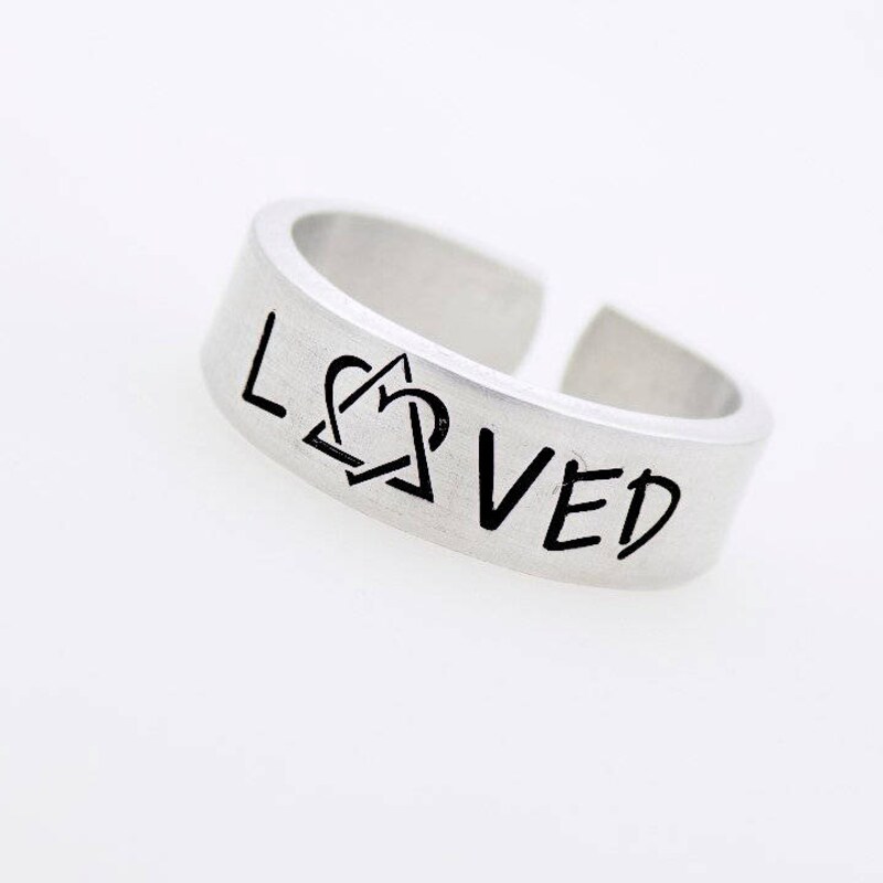 Handstamped Aluminum Ring - Etsy
