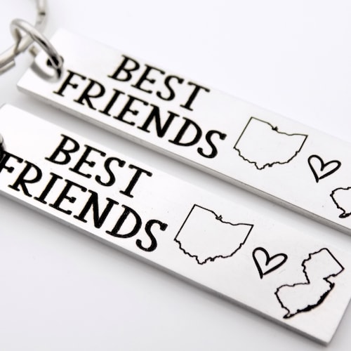 Best Friends Map Custom Long Distance Friendship State Key - Etsy