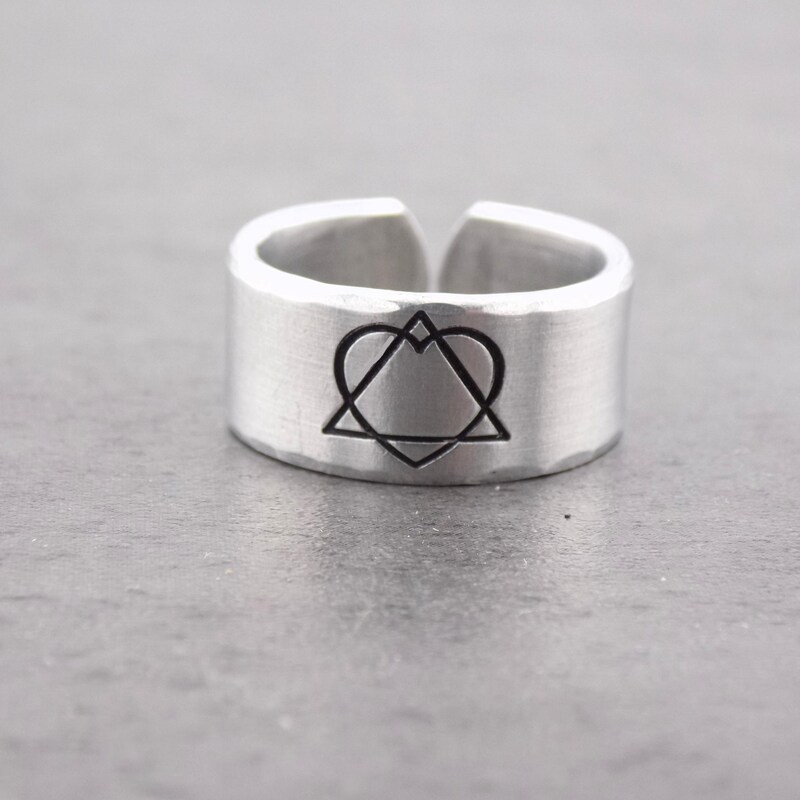 Handstamped Aluminum Ring - Etsy