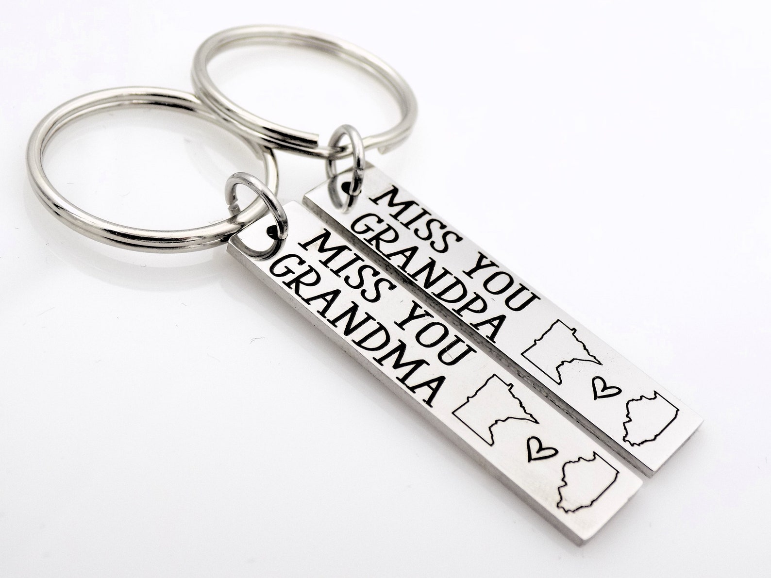 Gift for Grandparents - Long Distance Family Keychain Set - Etsy
