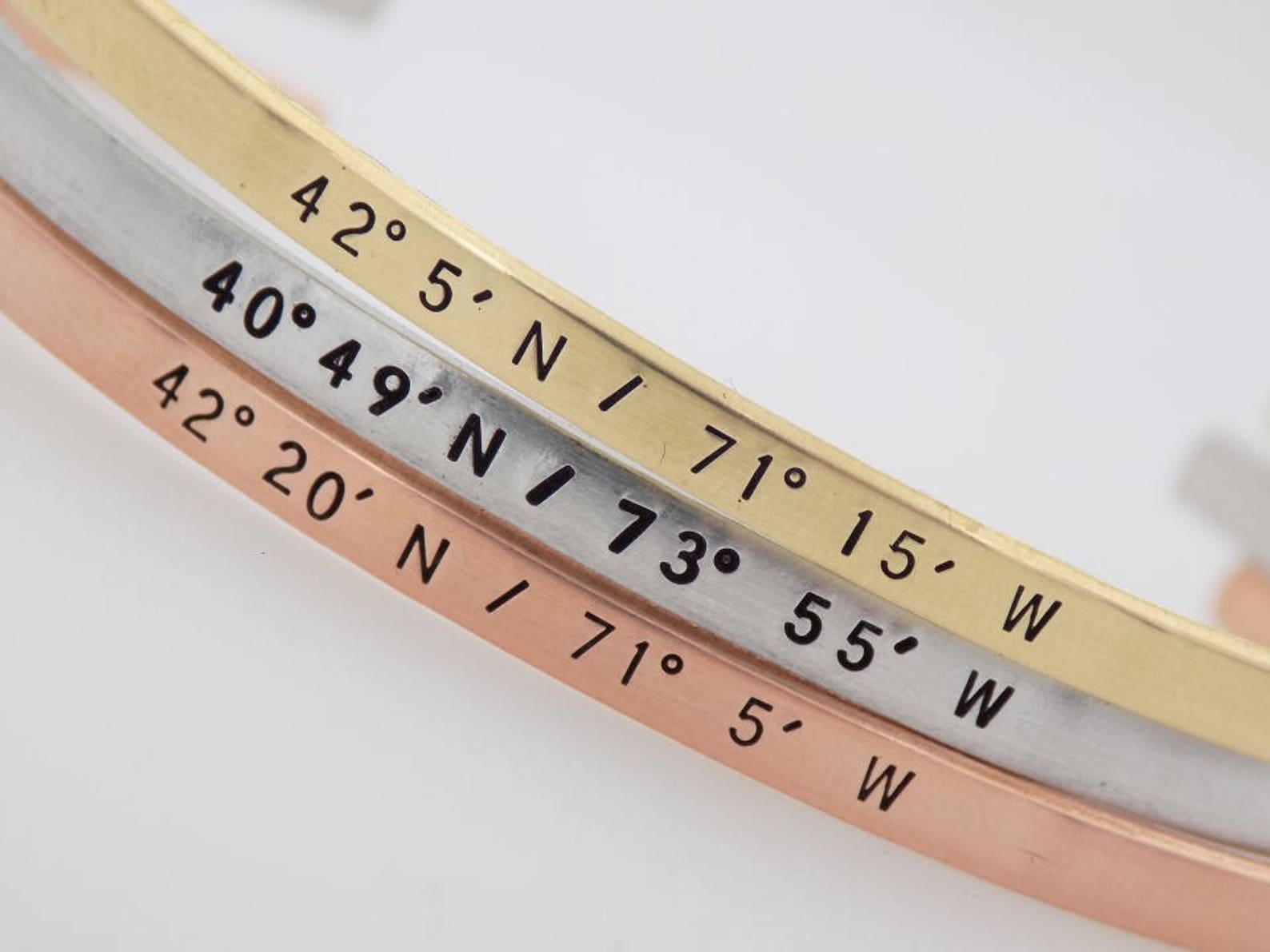 Custom Coordinate Jewelry Dainty Thin Adjustable Cuff - Etsy