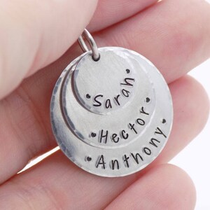 Personalized Hand Stamped Stacking Name Necklace Custom With 3-4 Names ...