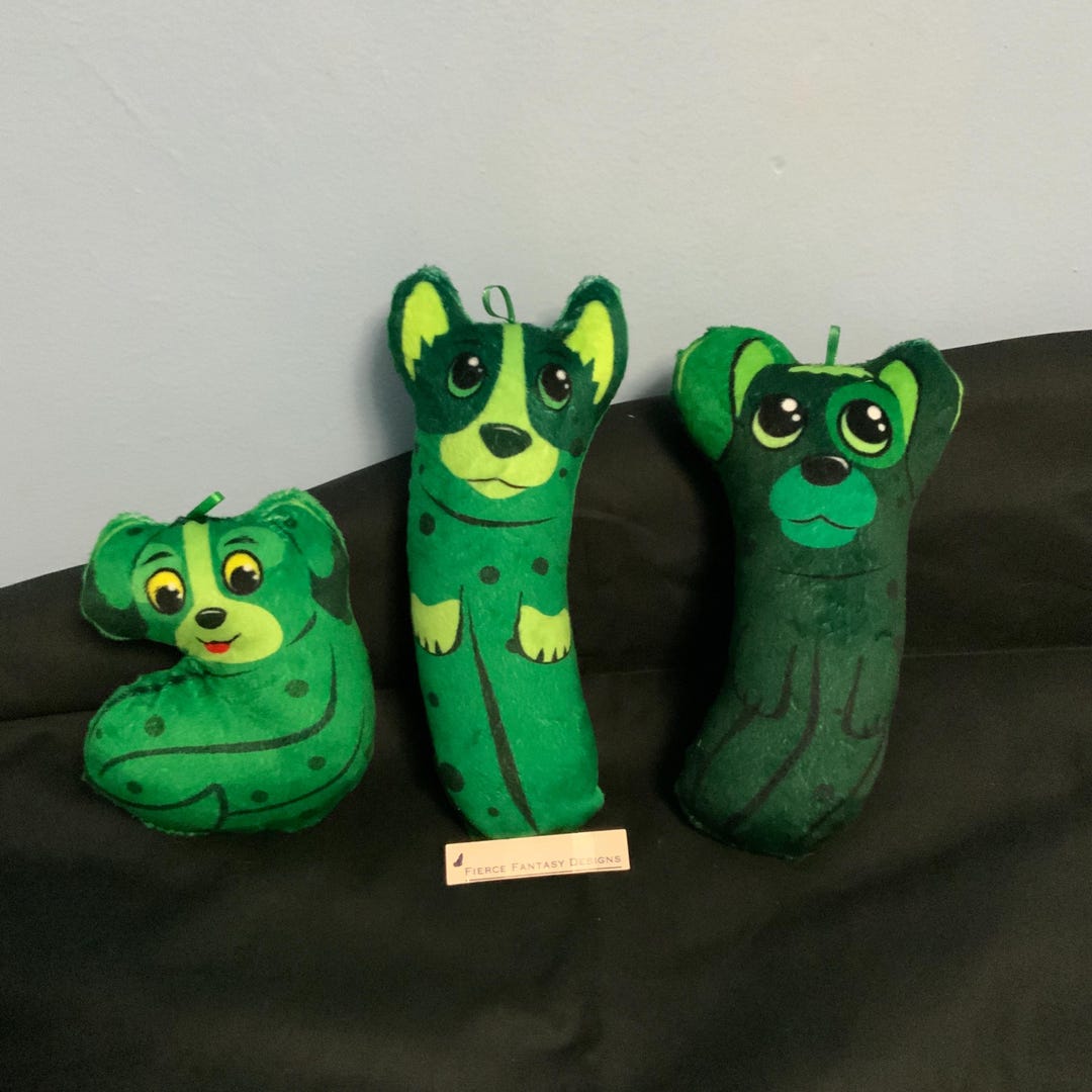 Pickle Pup Plushies, Pickles, Green, Plush - Etsy