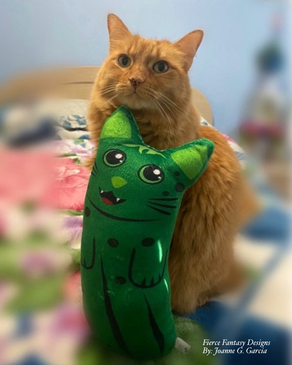 Pickle Cat Plush Large - Etsy
