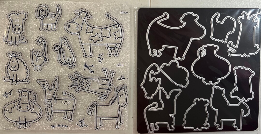 Z8037 - on the Farm Stamp + Thin Cuts - NEW - Etsy